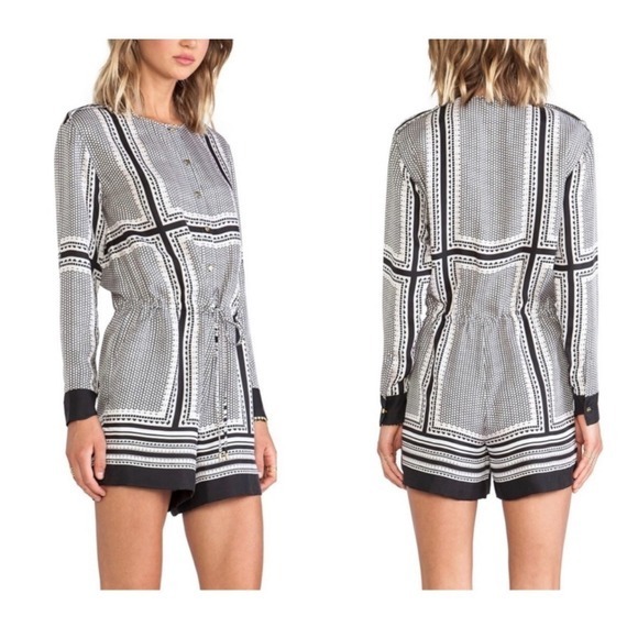 Rachel Zoe | Pants & Jumpsuits | Rachel Zoe Phoebe Silk Romper Womens 2 ...
